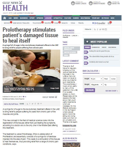 PRP – Prolotherapy – Regenerative Orthopaedics – Dr. Kapil Bakshi ...